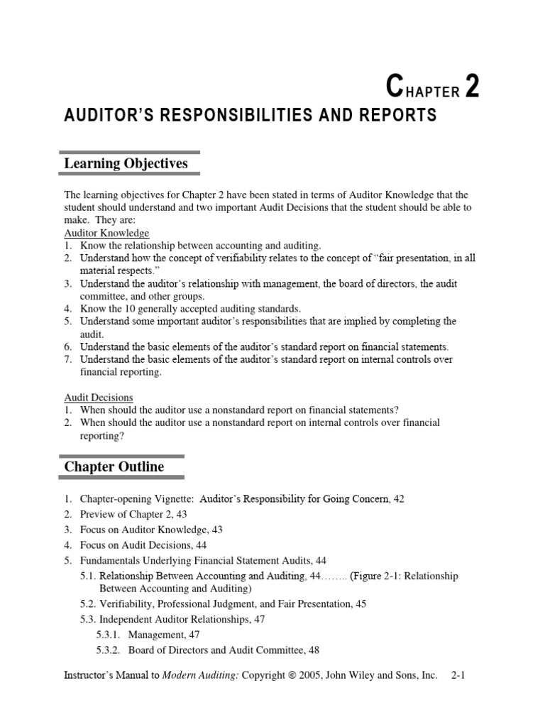 ch02 | PDF | Auditor's Report | Audit