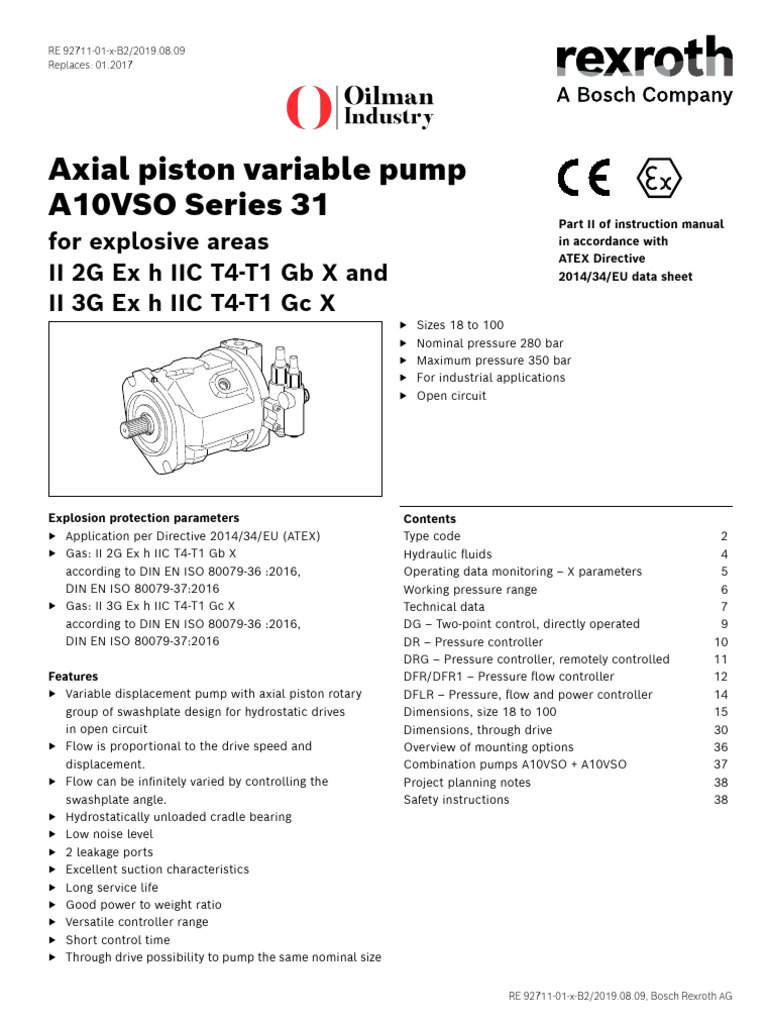 Fiche Technique Hyd Pump H01-1008-010 | PDF | Pump | Horsepower