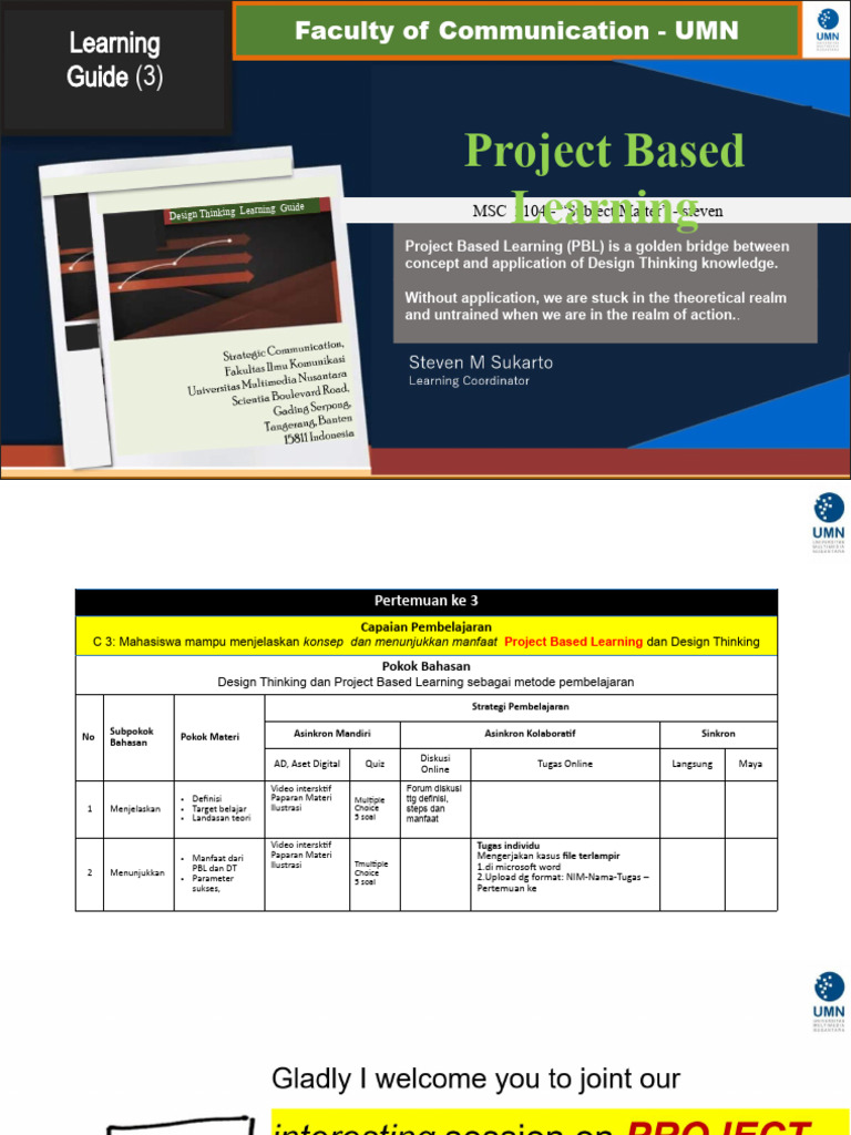 01 - Pertemuan Ke 3 Substansi DT Via PBL 2022 - 2024 English Version - Mandatory | PDF | Project ...