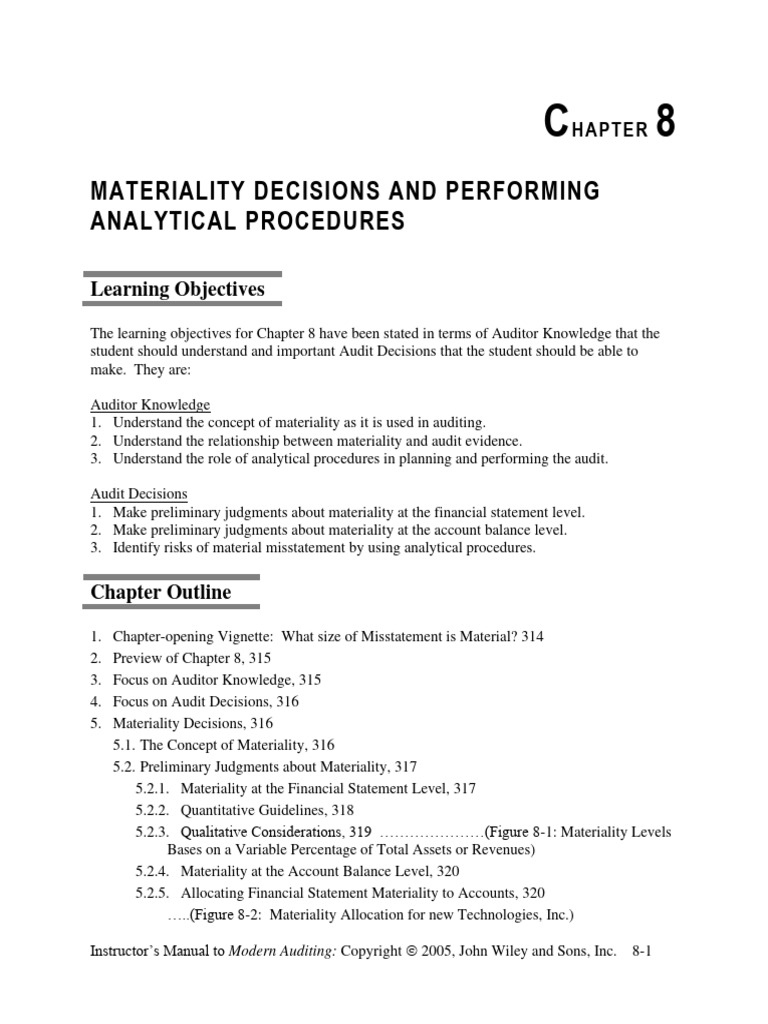 CH 08 | PDF | Audit | Financial Audit