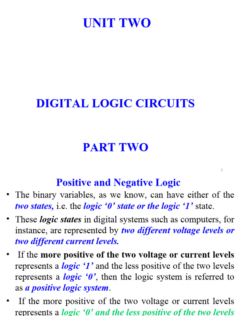 Chapter 2 (Comp Arc) - Part Two | PDF | Logic Gate | Boolean Algebra