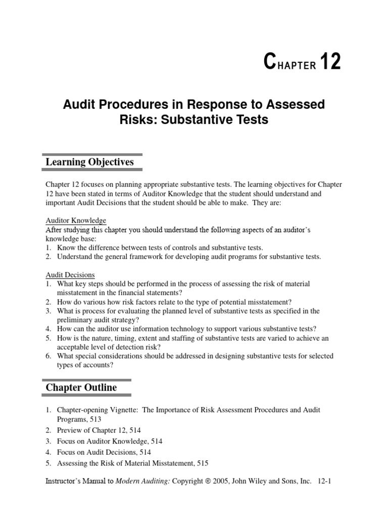 CH 12 | PDF | Audit | Risk