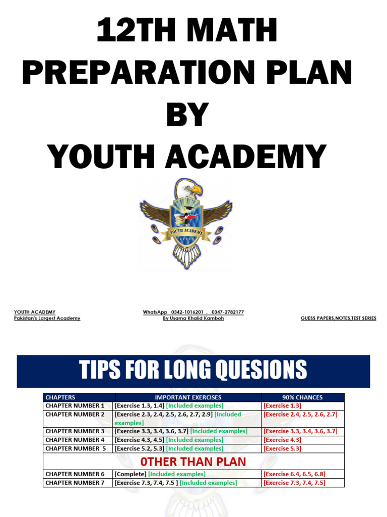 12th Grade Math Preparation Guide | PDF | Computers