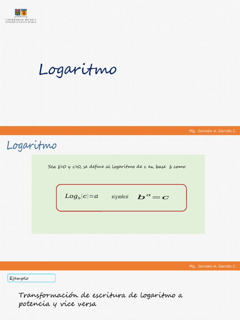 Clase 05 Logaritmo y Notacion Cientifica | PDF | Logaritmo | Exponenciación