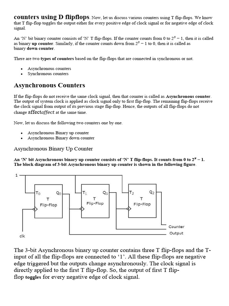 Counters Using D Flipflops | PDF | Cmos | Logic Gate
