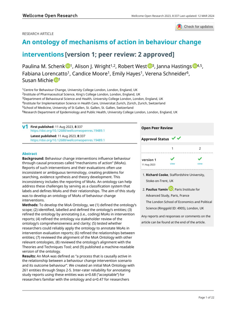 Susan Michie 4 | PDF | Ontology (Information Science)