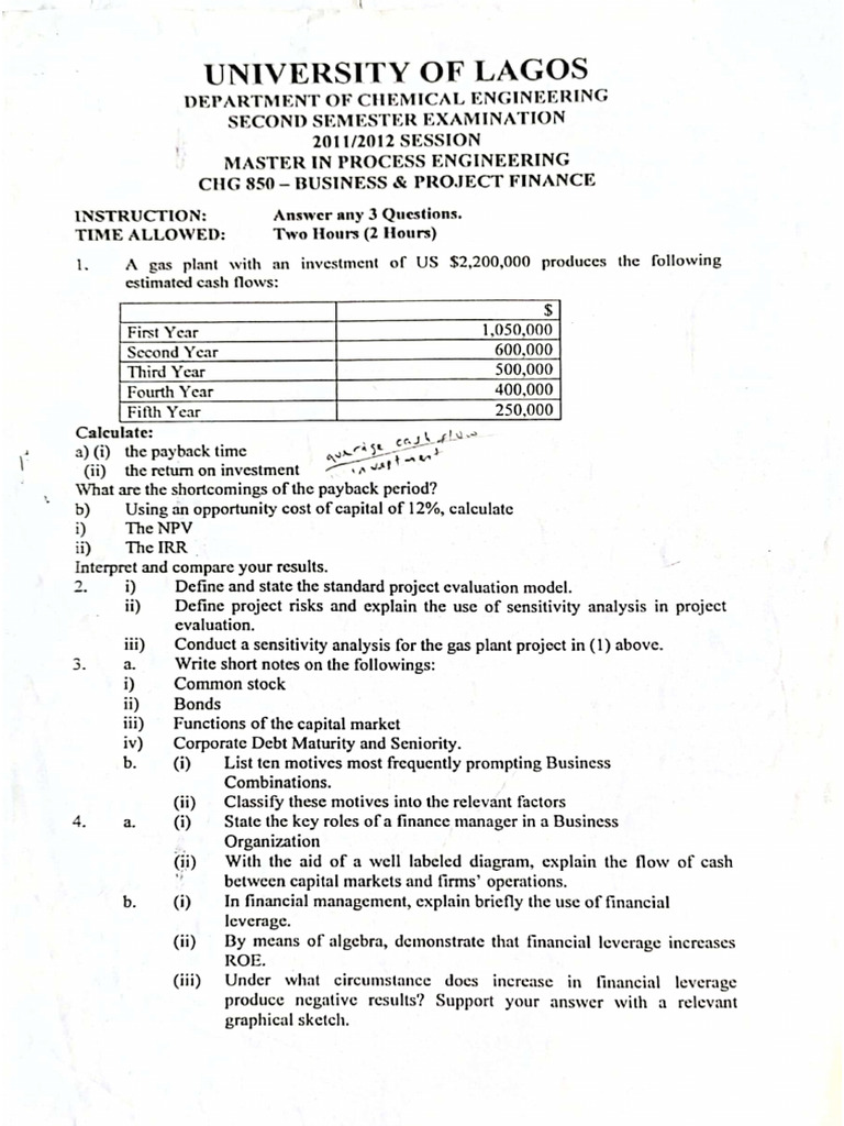 CHG 850 Corporate Finance | PDF