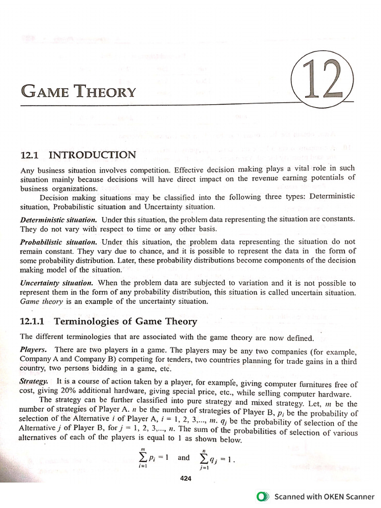 Game Theory | PDF