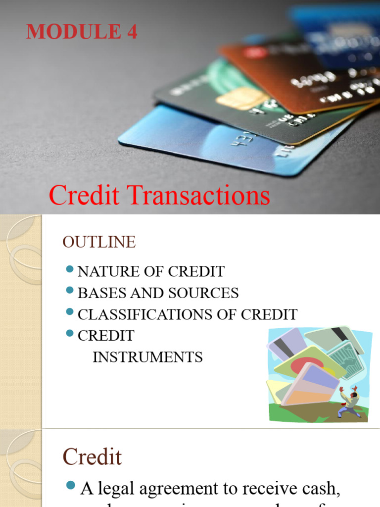 Credit Transactions | PDF | Credit Card | Credit