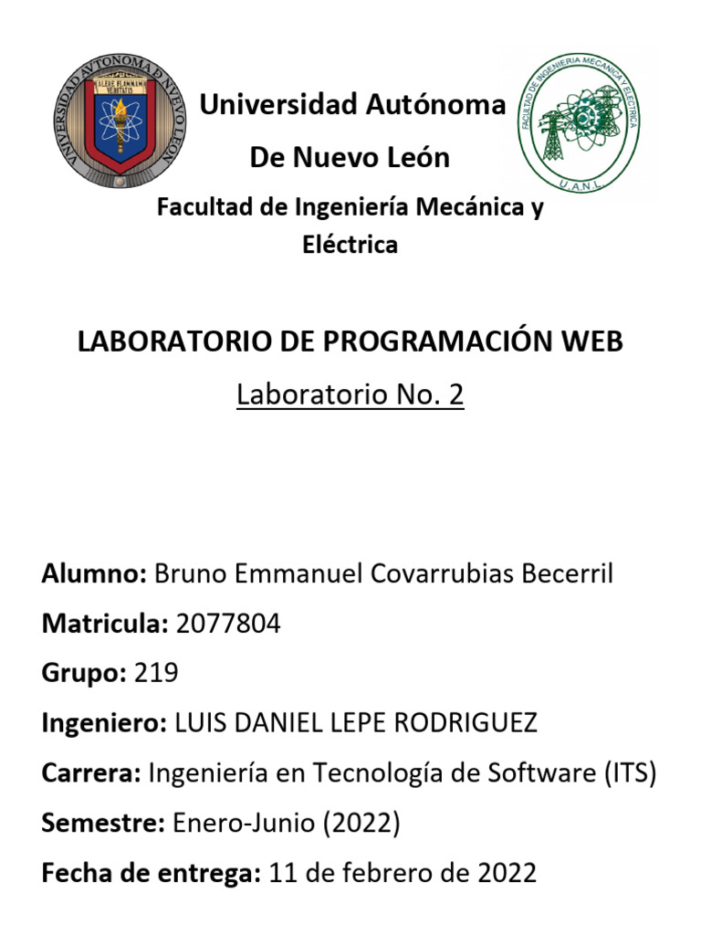 219 LAB2 PWEB Lab | PDF | HTML | Estándares del consorcio World Wide Web