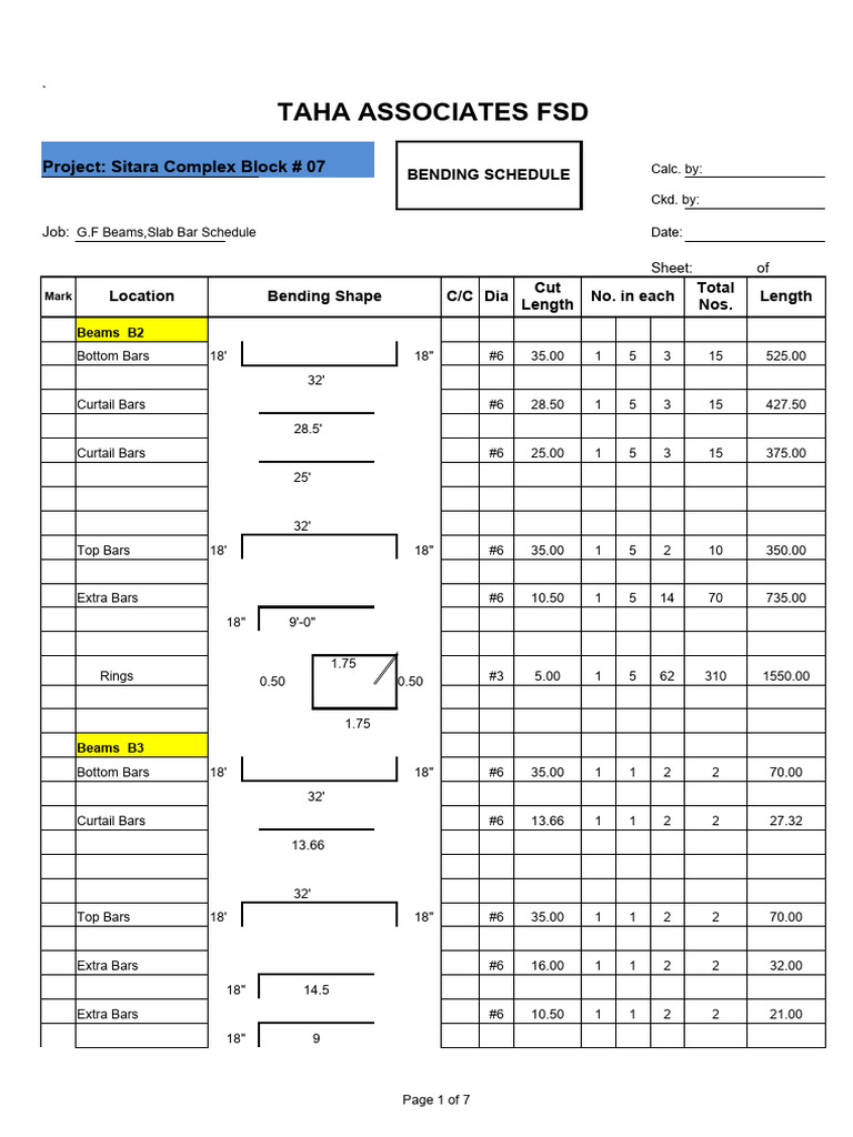 G.F Beams, Slab Block # 07 | PDF