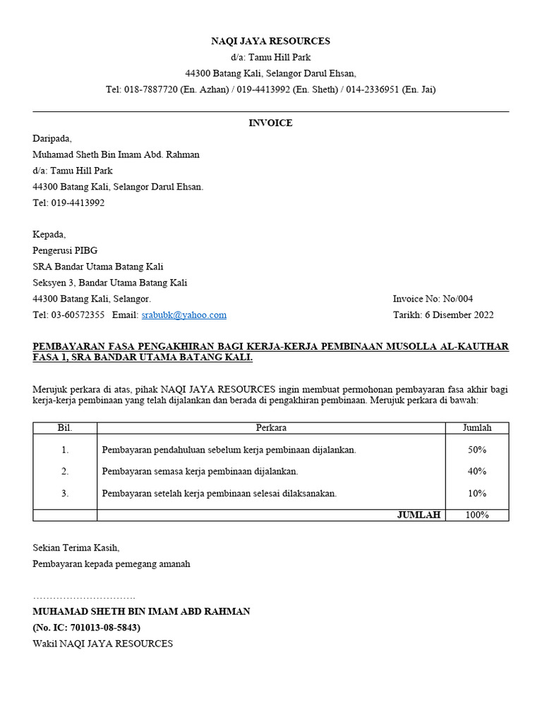 Naqi Jaya Resources | PDF