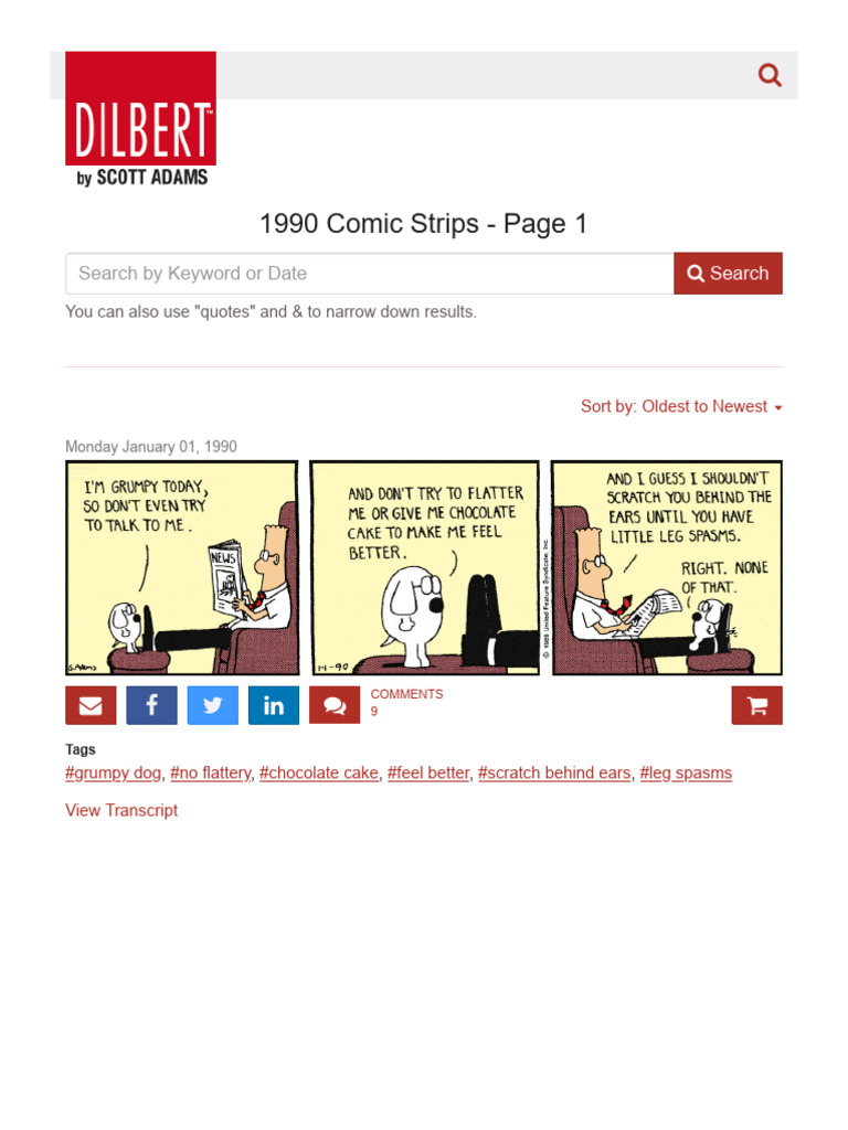 Dilbert 1990 SA Daily Comic Strips | PDF