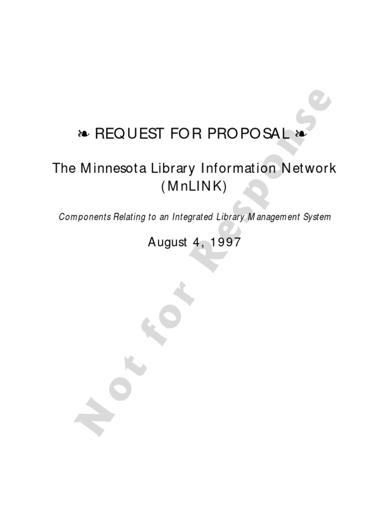 Minnesot | PDF | Request For Proposal | Libraries