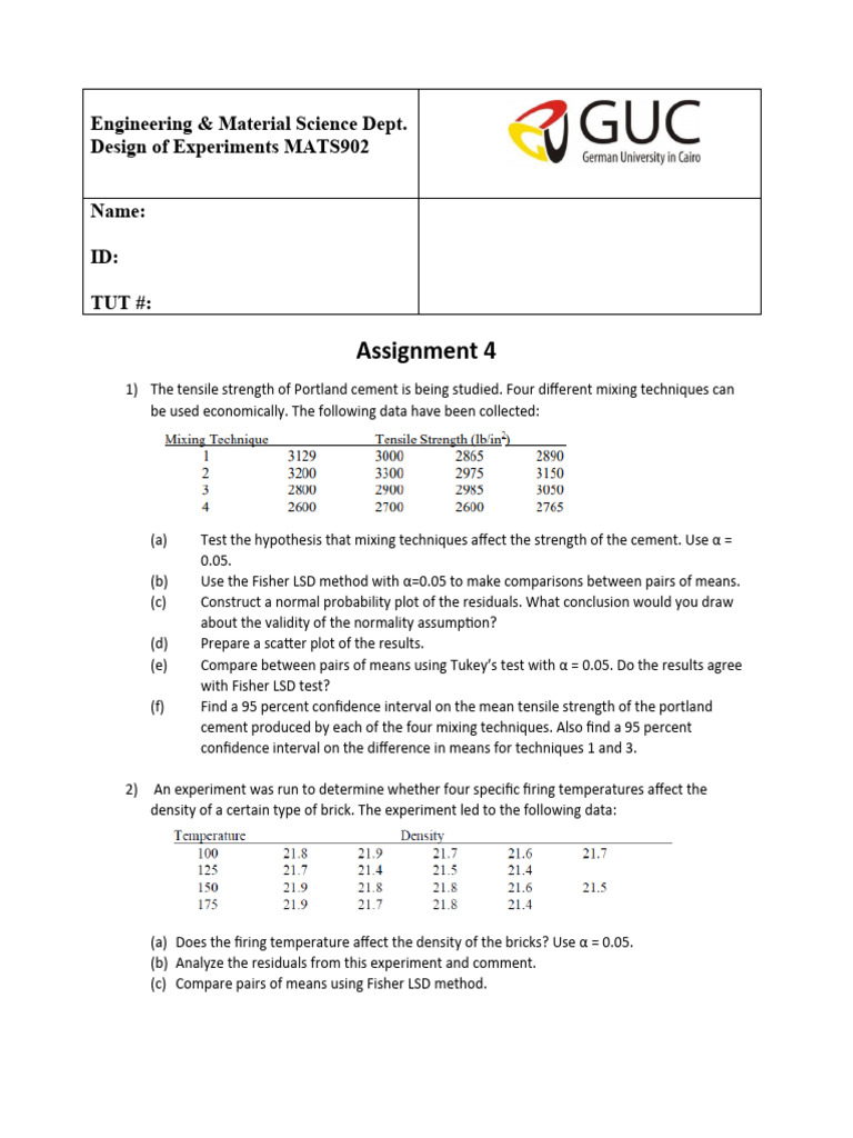 Experiment 588: Cement Strength Analysis | PDF | Experiment | Analysis ...