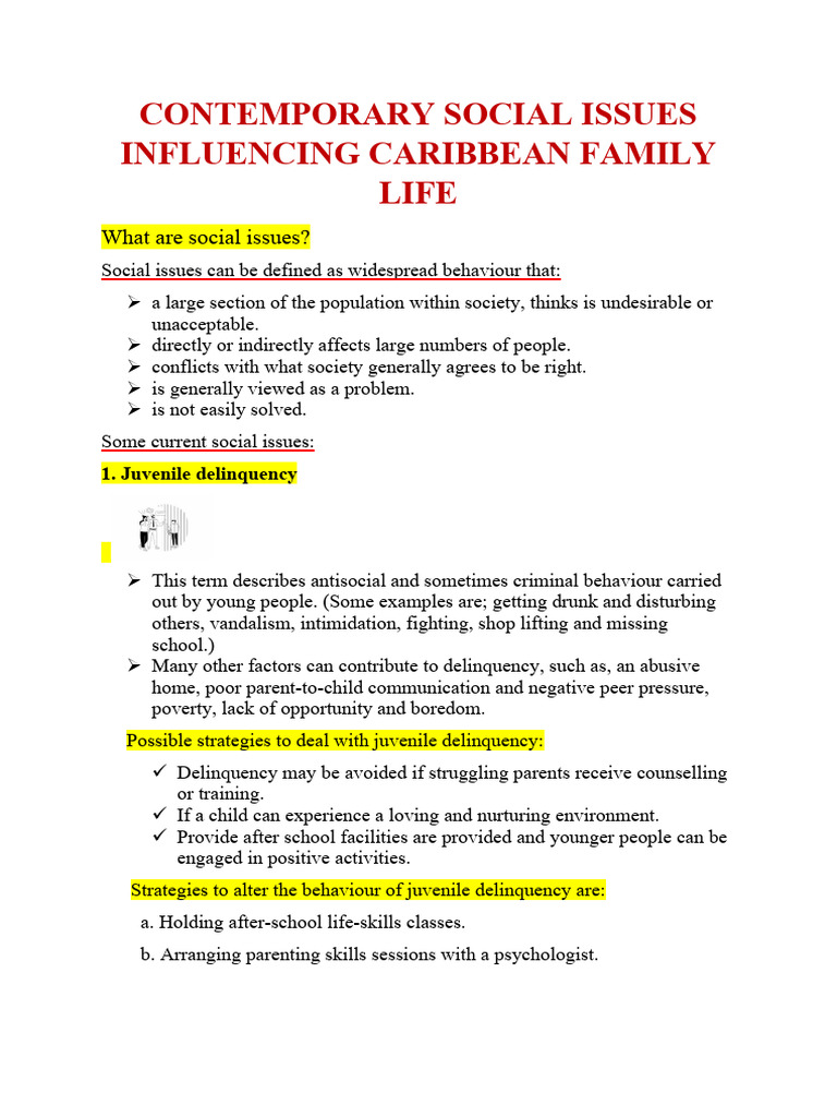 Contemporary Social Issues Influencing Caribbean Family Life | Download ... Contemporary Social Issues Influencing Caribbean Family Life | Download ...