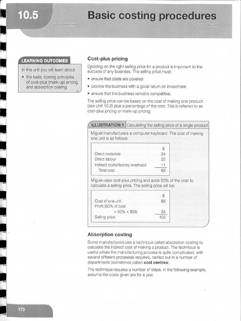 Basic Costing Procedures | PDF