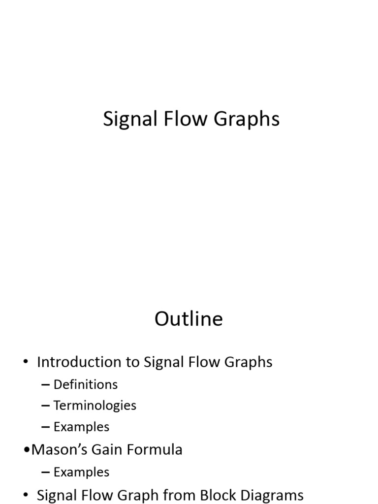 Week 6 Signal Flow Graphs | PDF | Technology & Engineering