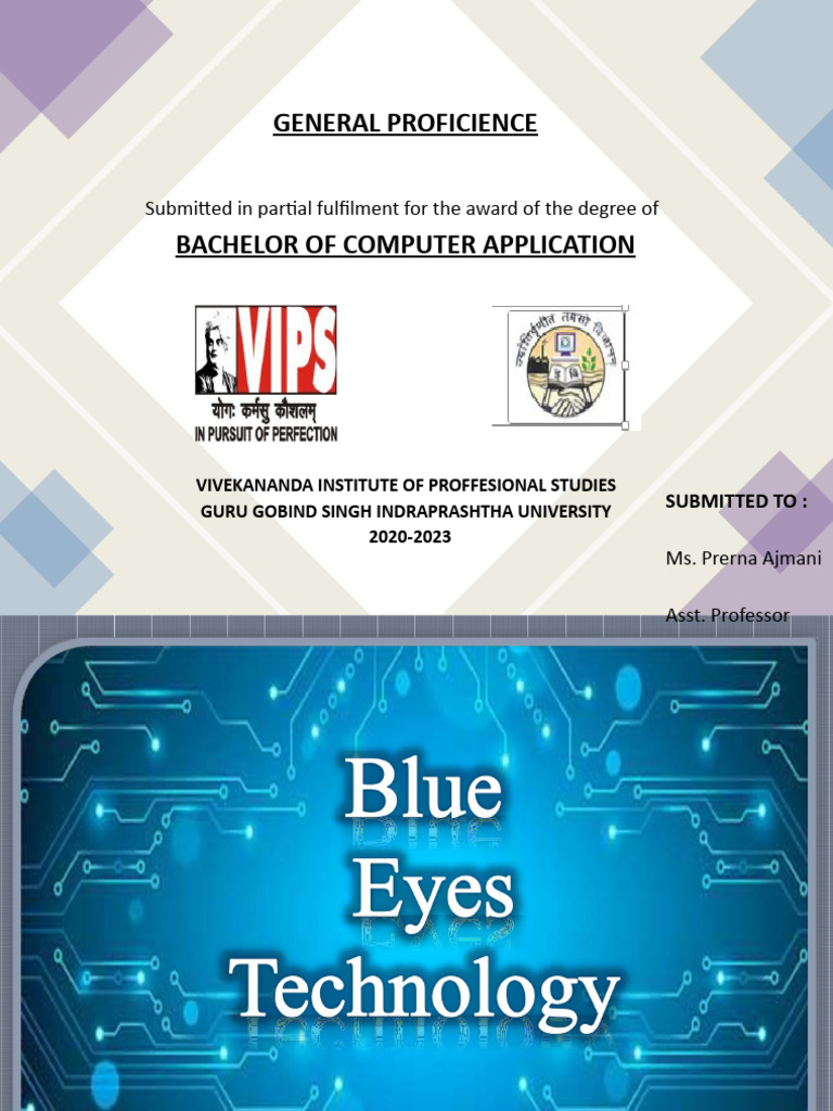 Blue Eye Technology | PDF | Bluetooth | Authentication