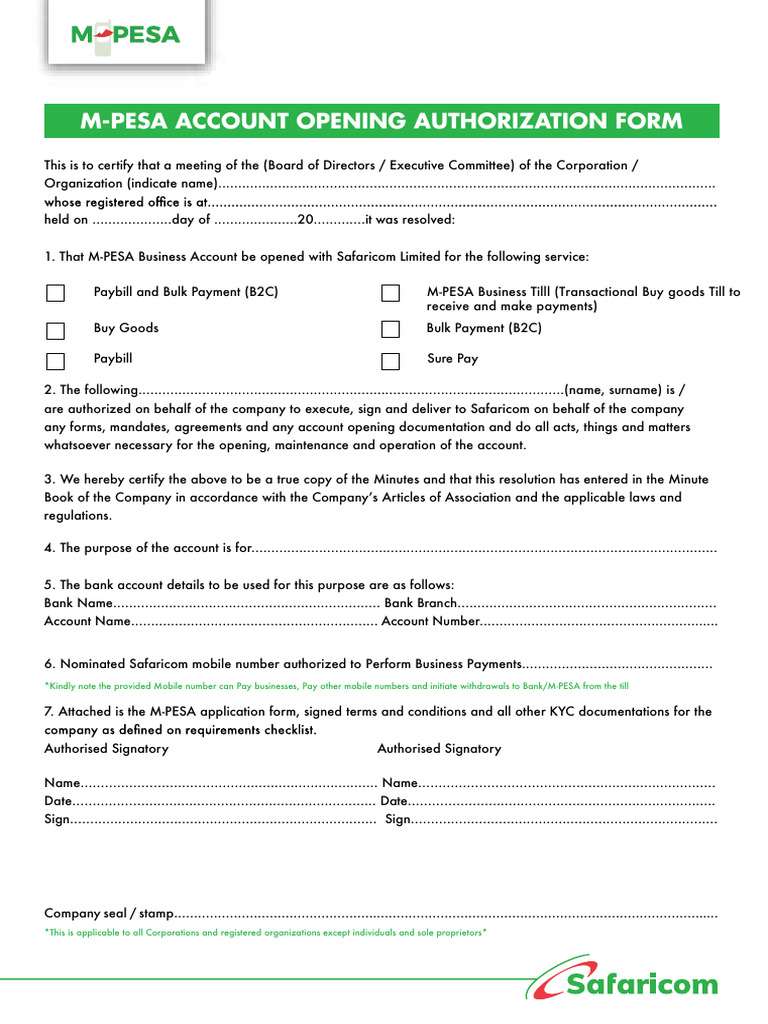 M-PESA Authorization | PDF | Banking | Financial Services