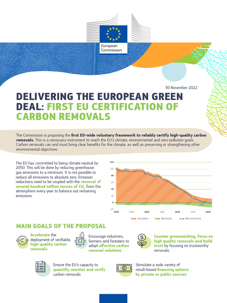 Factsheet - Certification of Carbon Removals en PDF | PDF | Carbon Capture And Storage | Climate ...