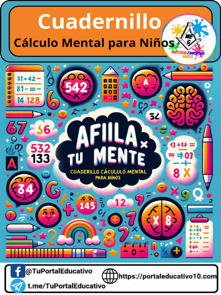 Afila Tu Mente Cuadernillo de Cálculo Mental para Niños Portaleducativo10 | PDF
