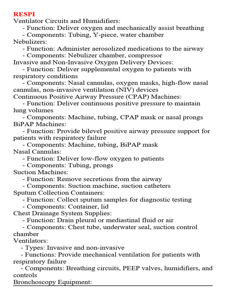 ICU and ER Equipments | PDF | Intravenous Therapy | Cardiopulmonary ...