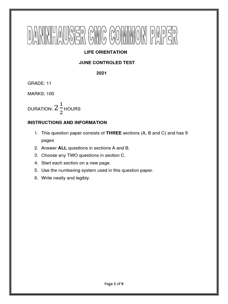 Lo Controlled Test Term 2 GR 11 | PDF | Sustainability | Sustainable ...