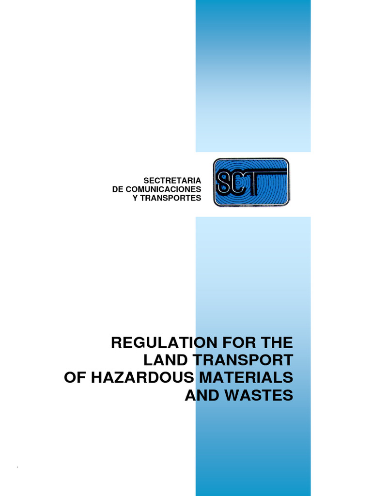 Mexican Regulation SCT | PDF | Dangerous Goods | Explosion