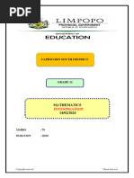 KZN Maths Grade 12 September 2024 P1 and Memo | PDF | Numbers ...