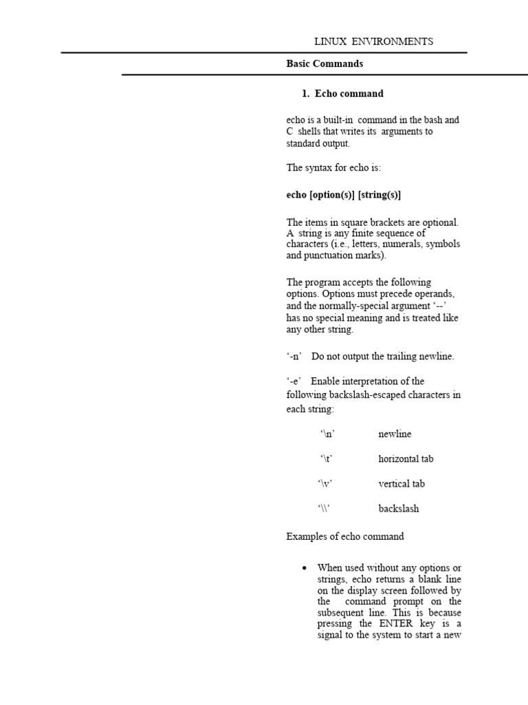 Linux Basic Commands Pdf Computer Terminal Command Line Interface 5951