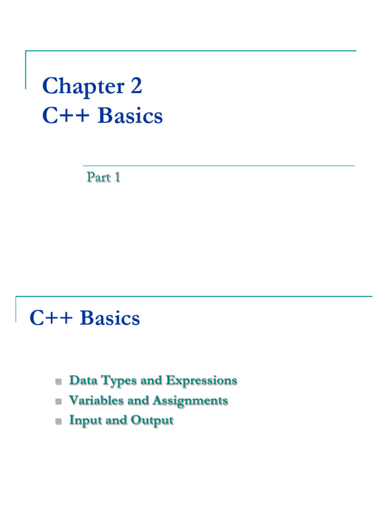 Chapter 2 Part 1 | Download Free PDF | Boolean Data Type | Integer (Computer Science)