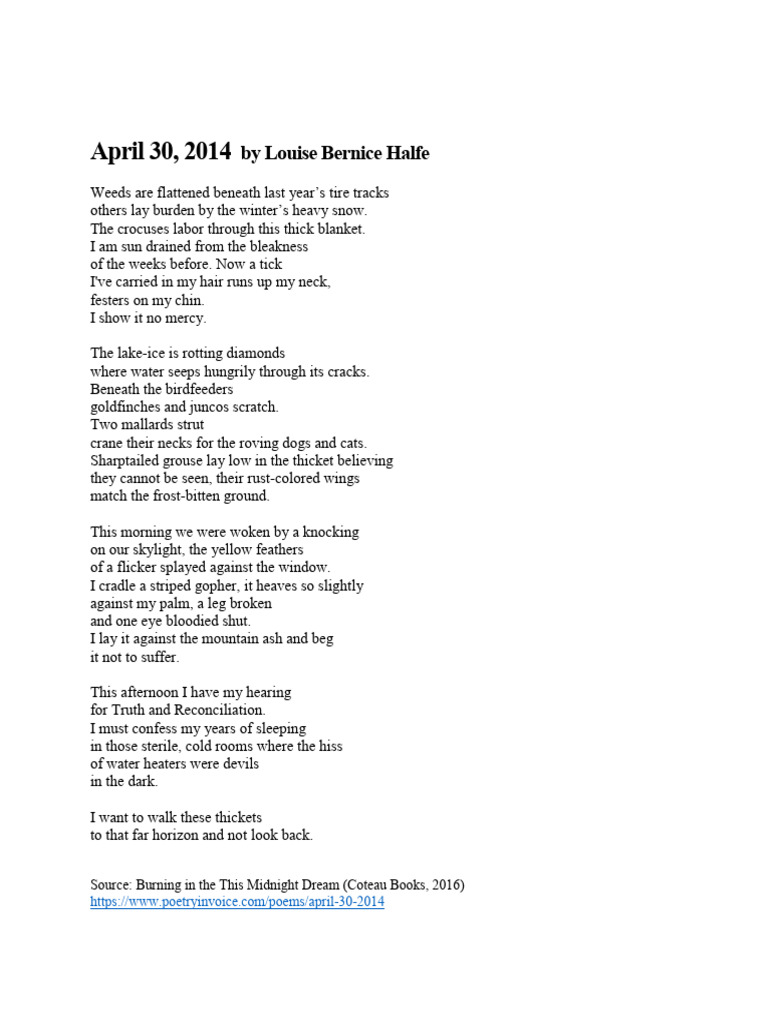 April Sturgeon Tree | PDF | Poetry