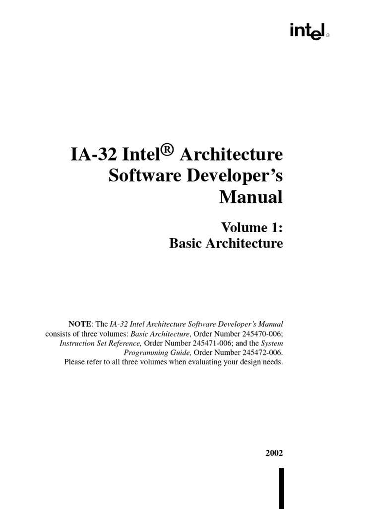 Volume 1 - Basic Architecture | PDF | Computer Engineering | Computer Architecture