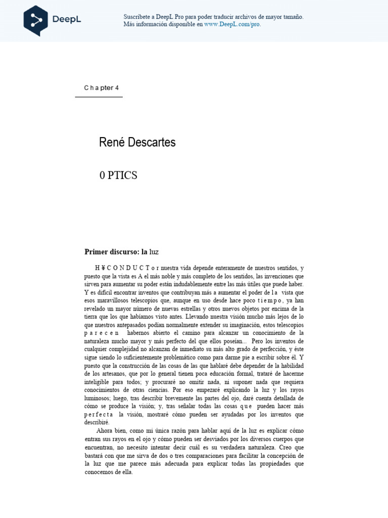 OPTIC MODES RENE DESCARTES Es | PDF | Mente | Percepción visual