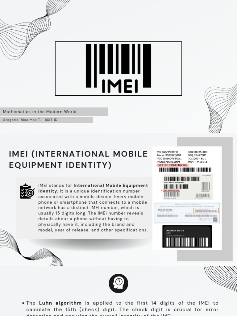 Imei (International Mobile Equipment Identity) | Download Free PDF | Algorithms | Applied ...