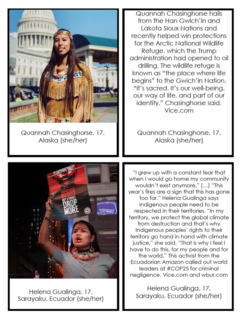 Indigenousyouthclimateactivist3partcards 1 | PDF | Climate Change