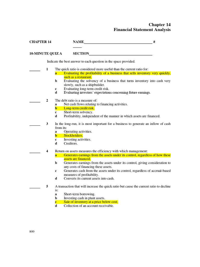 Financial Statement Analysis Practice | Download Free PDF | Equity (Finance) | Balance Sheet