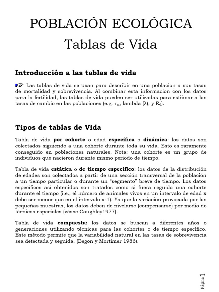 000 PRACTICA Tablas de Vida | PDF