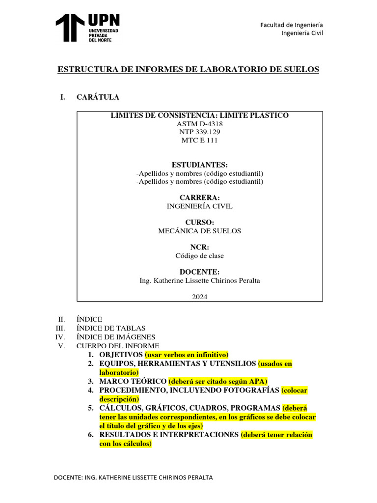 Estructura de Informes | PDF