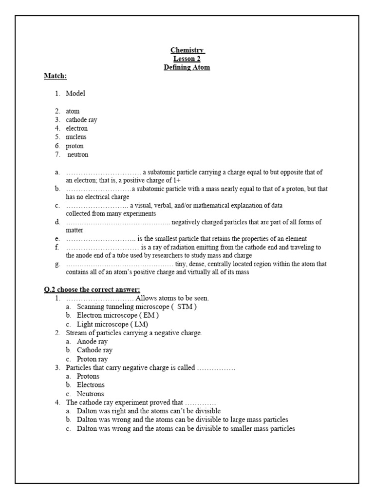 Understanding Subatomic Particles | PDF | Atoms | Atomic Nucleus