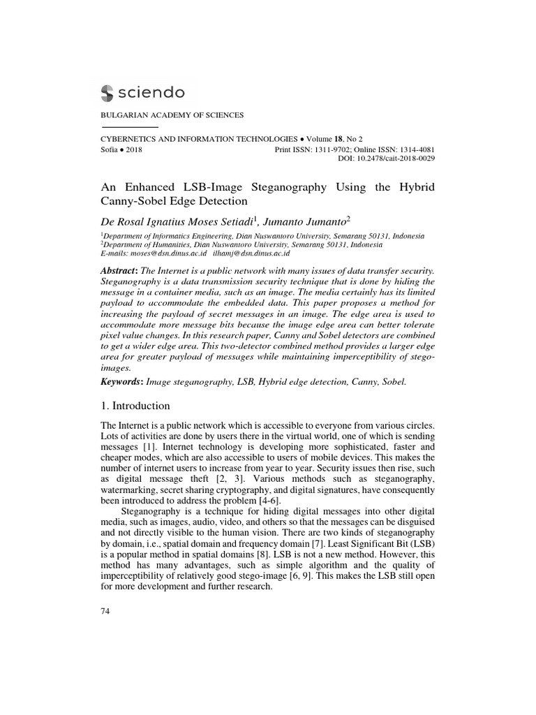 Setiadi 2018 An Enhanced LSB Image Steganography | PDF | Signal ...