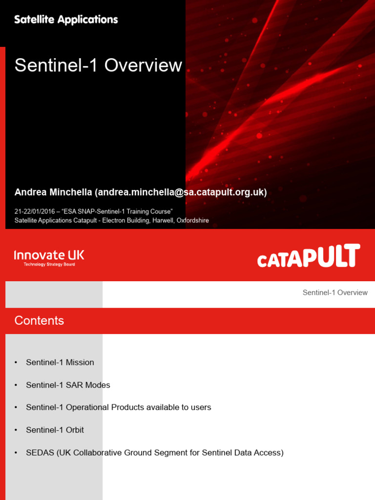 SNAP-Sentinel-1_TrainingCourse_OverviewSentinel-1 | PDF