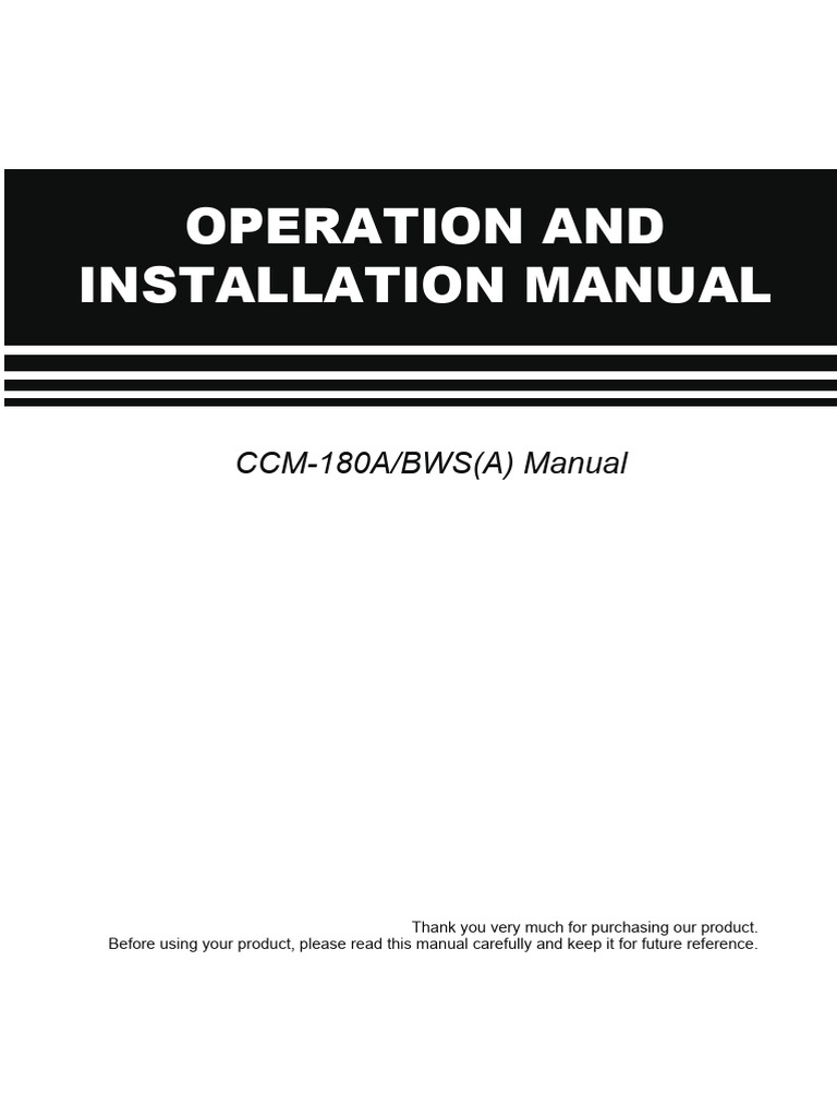 Oim CCM 180abws (A) | PDF | Power Supply | Electrical Wiring