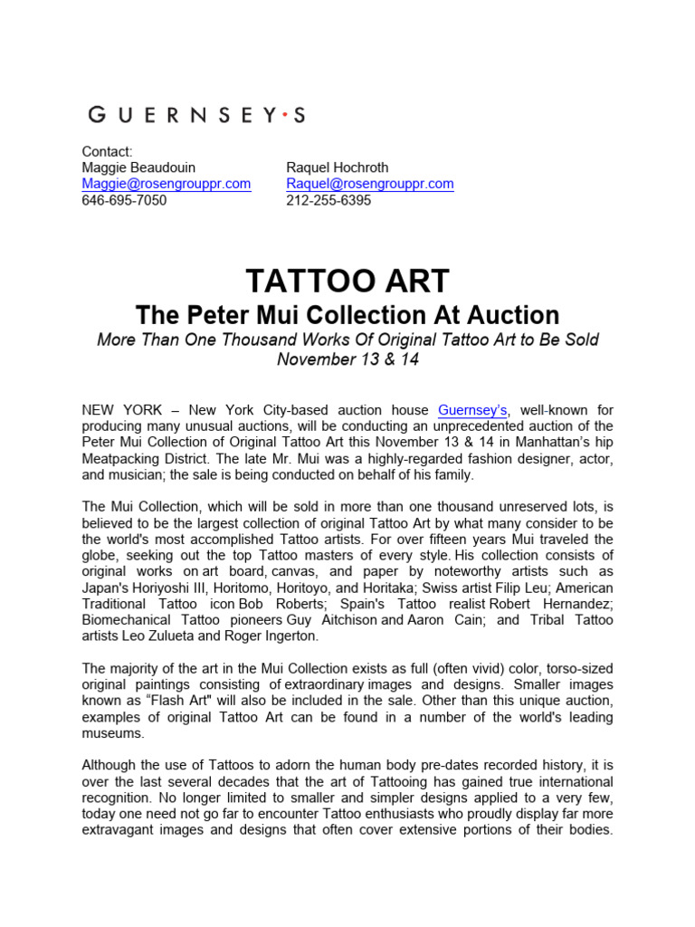 Peter Miu Collection Press Release | PDF