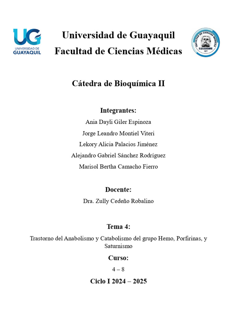 Grupo 4 | PDF | Porfirina