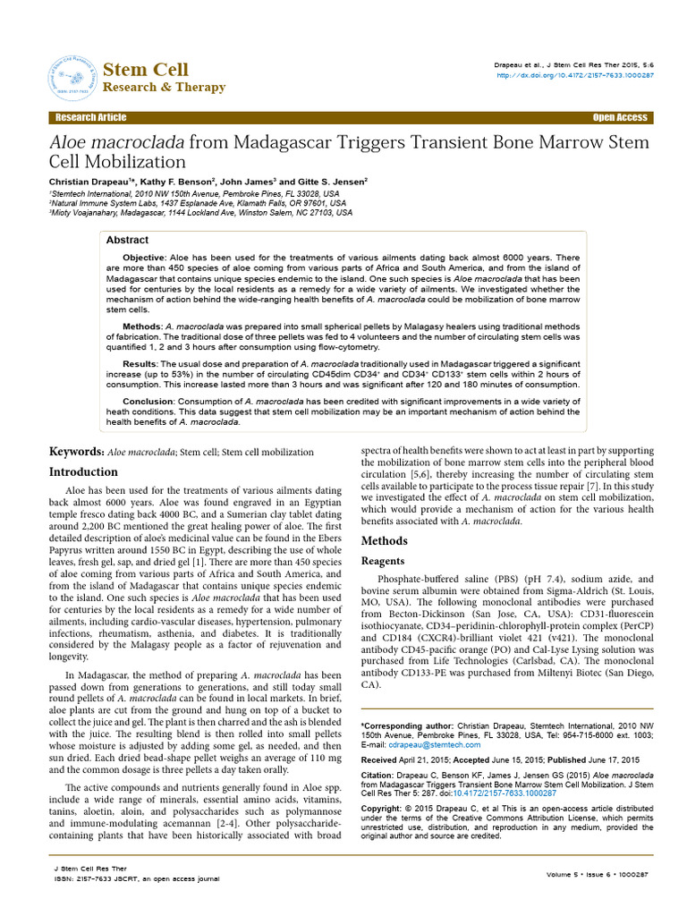StemCell Research | PDF | Stem Cell | Clinical Medicine