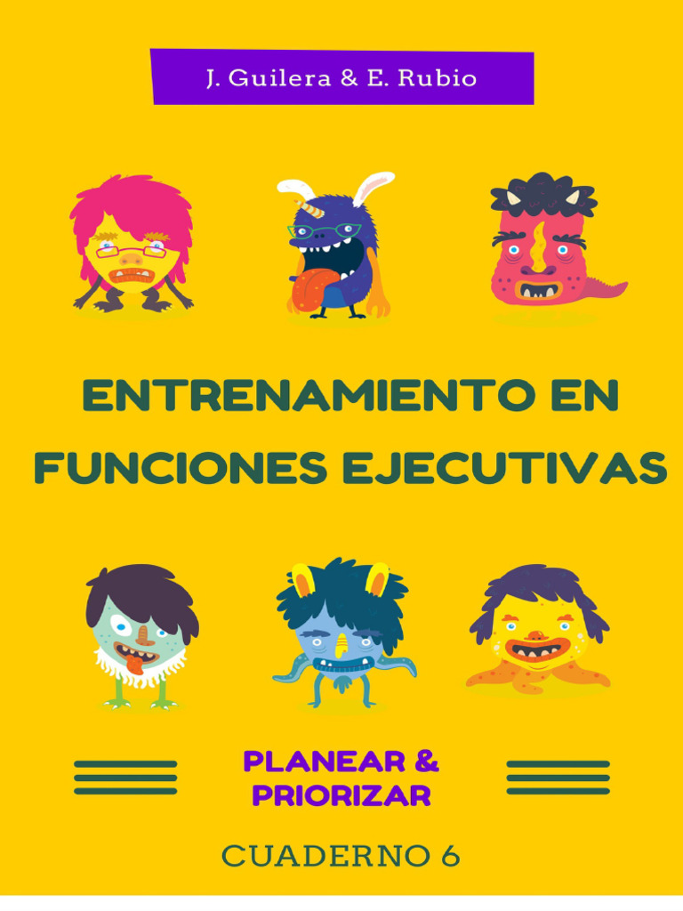 Entrenamiento en Funciones Ejecutivas. Planear-Planificar. Cuaderno 6 ...