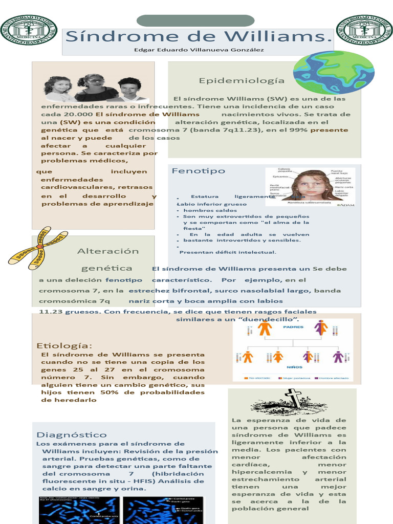 Síndrome de Williams: Genética y Diagnóstico | PDF | Especialidades ...