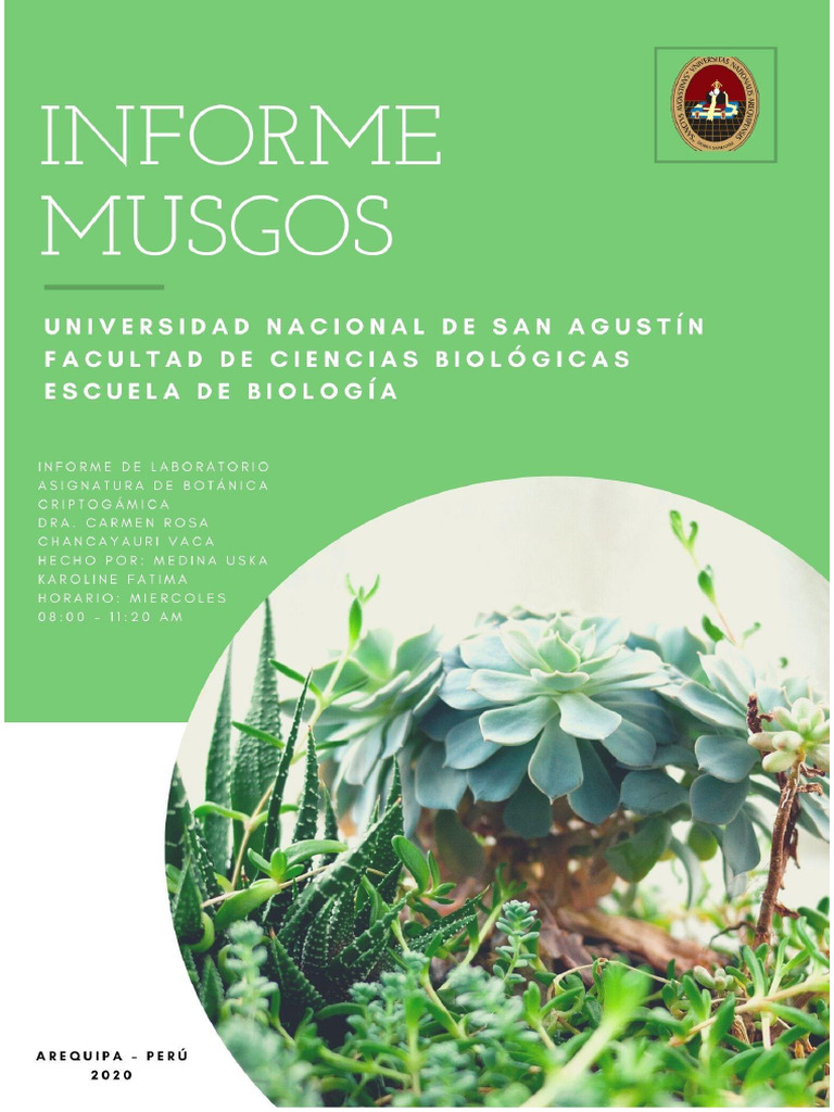 Morfología de Musgos: Guía Práctica 2020 | PDF | Musgo | Espora
